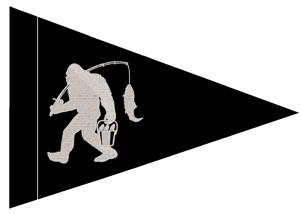 FISHING BIGFOOT TRIANGLE FLAG